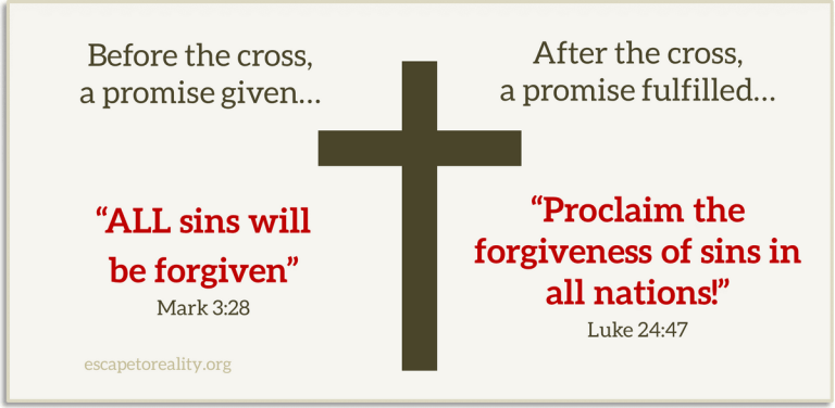 Are All Sins Forgiven – Past, Present and Future? – Escape to Reality